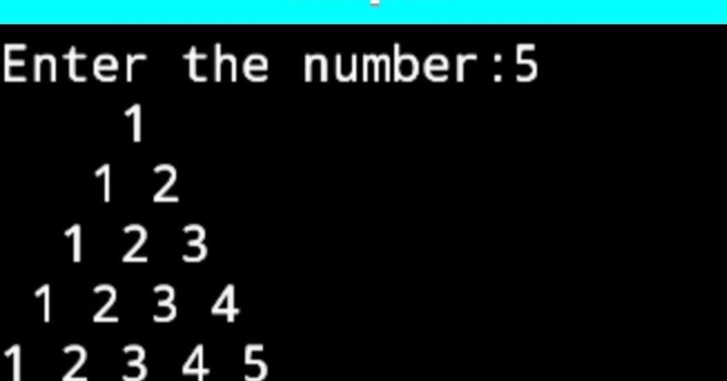 Codeforhunger Learn Coding Easily C Program To Print Number Pyramid Pattern 2844