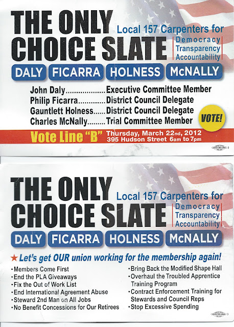 Local 157 blogspot: Local 157 Vote