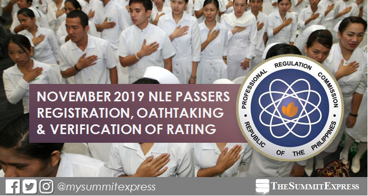 November 2019 NLE passers registration, oathtaking schedule and ...