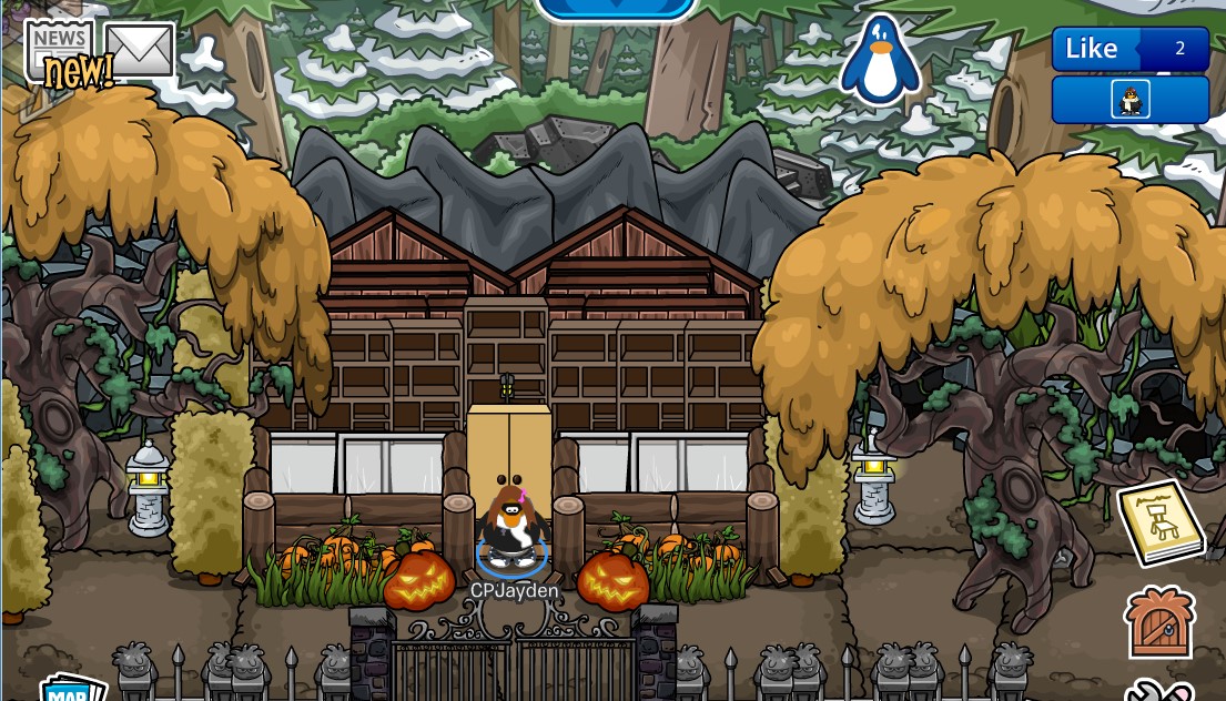 Club Penguin Igloo Ideas: Haunted Cabin Igloo by JaydenCP [13 Nights Of ...