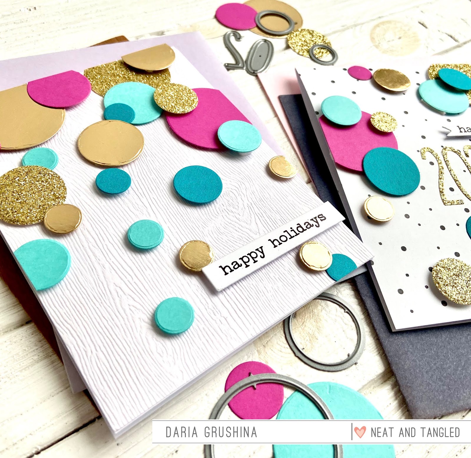 Two Confetti Cards for Neat&Tangled | Falling Into Cardmaking