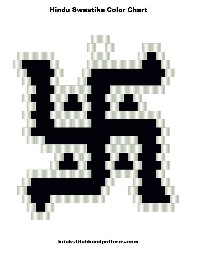 Brick Stitch Bead Patterns Journal: Free Hindu Swastika Earring Brick ...