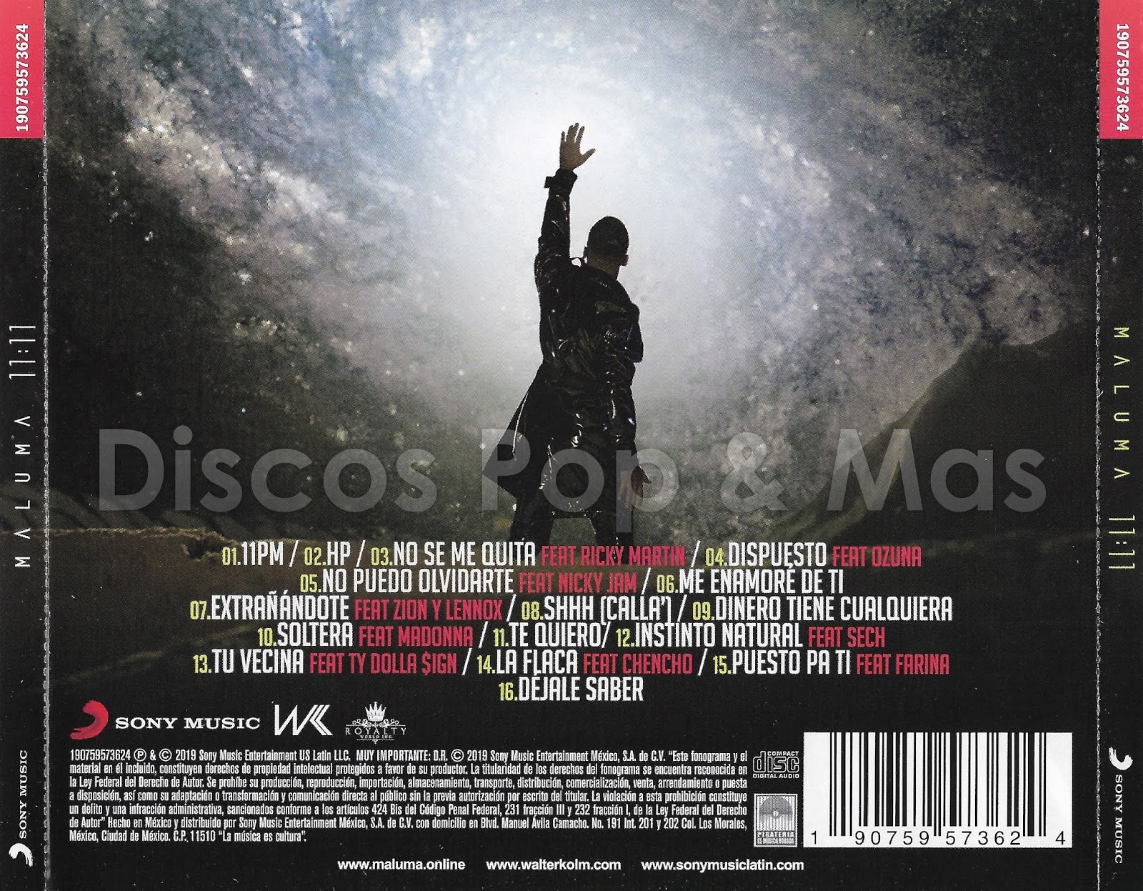Discos Pop & Mas: Maluma - 11:11
