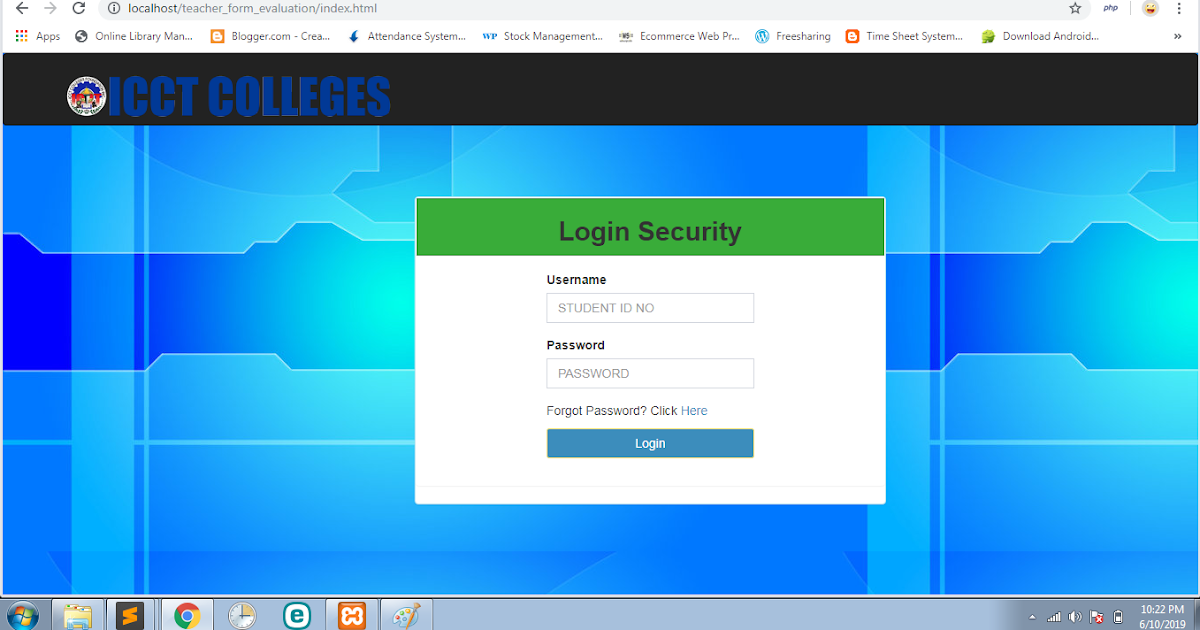 Teacher Evaluation System Using PHP+Mysqli