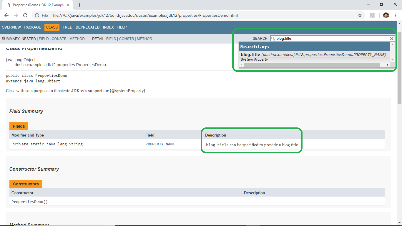 Inspired By Actual Events Jdk 12 Javadoc Tag For System Properties