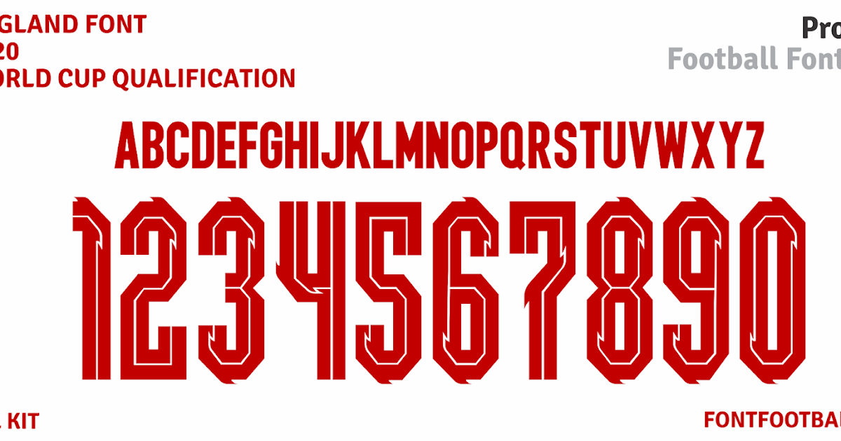England Euro 2020 Font