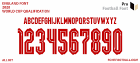 England World Cup 2018 Font