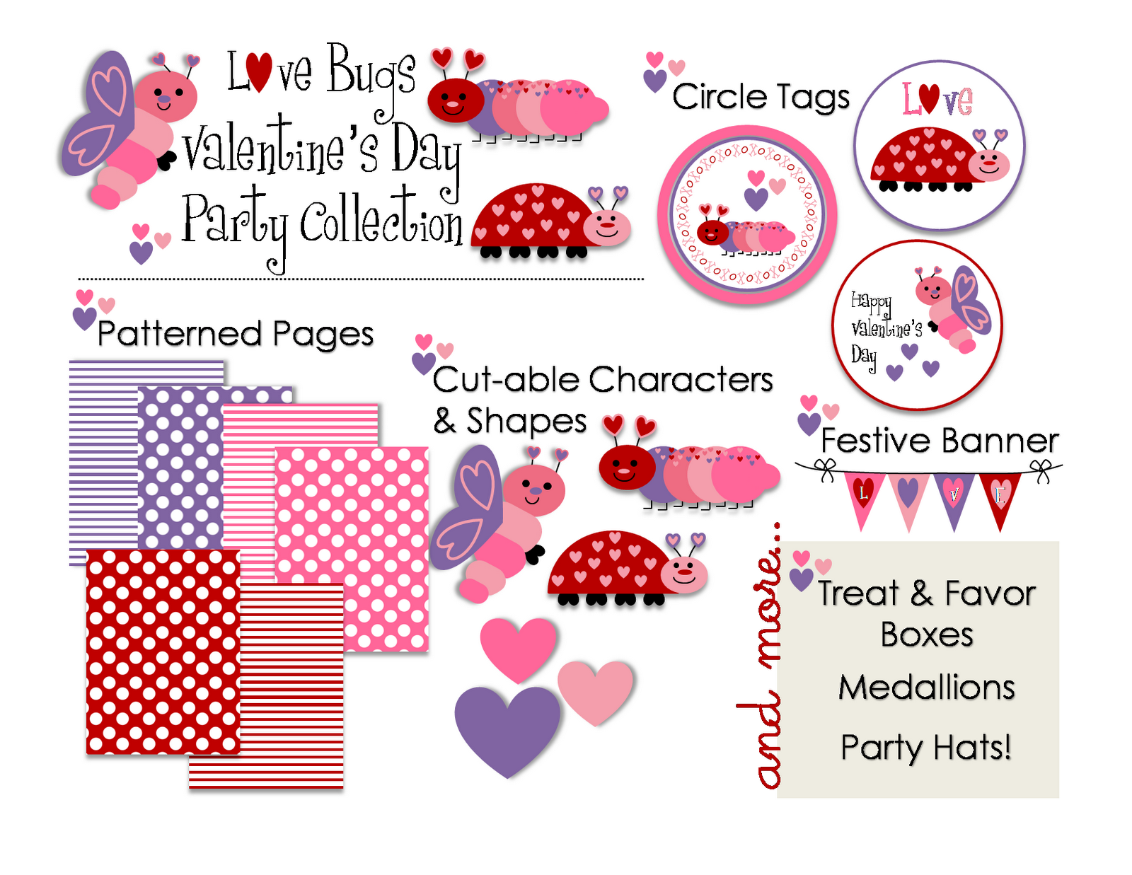 Cupcake Wishes & Birthday Dreams: Love Bugs Printable Party 50% off