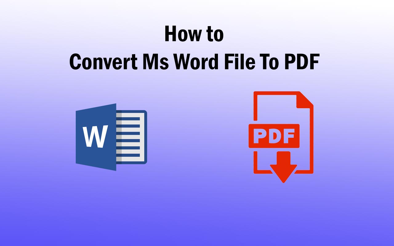How to convert Word File to PDF using MS Office