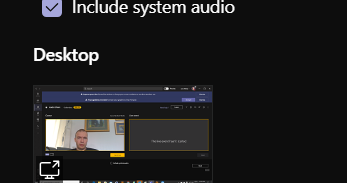 Audio sharing from a Teams Live meeting