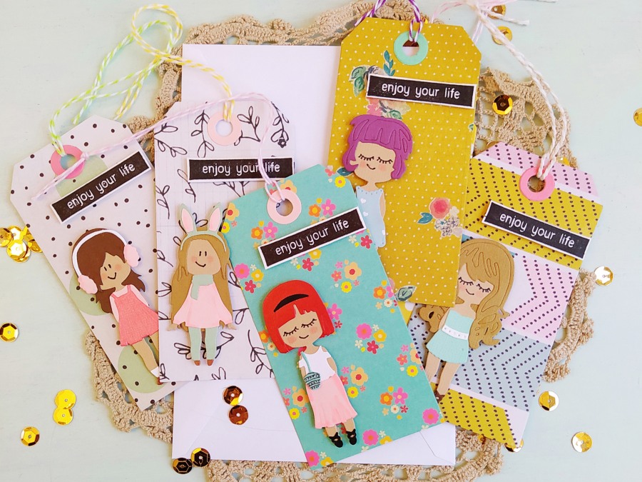 DIY - Cute Girl Tag usando fustelle carine - Video Tutorial | Café ...