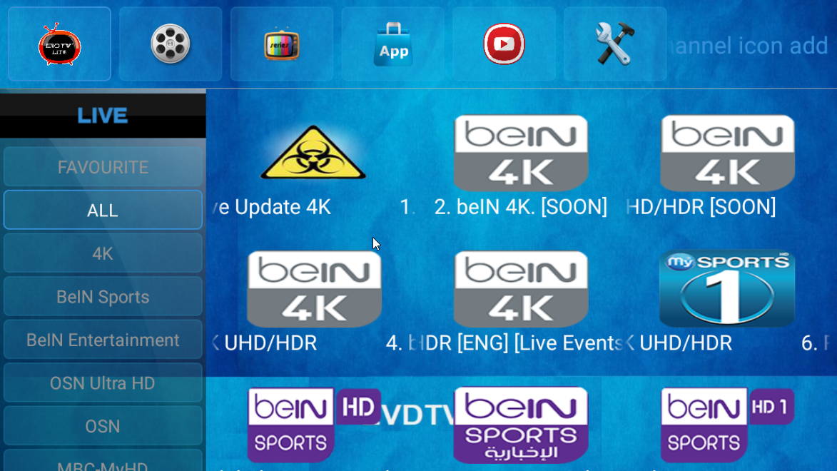 أشتراك عام iptv ألملكي EVD TV بمميزات رائعة اكثر من 55000 بث