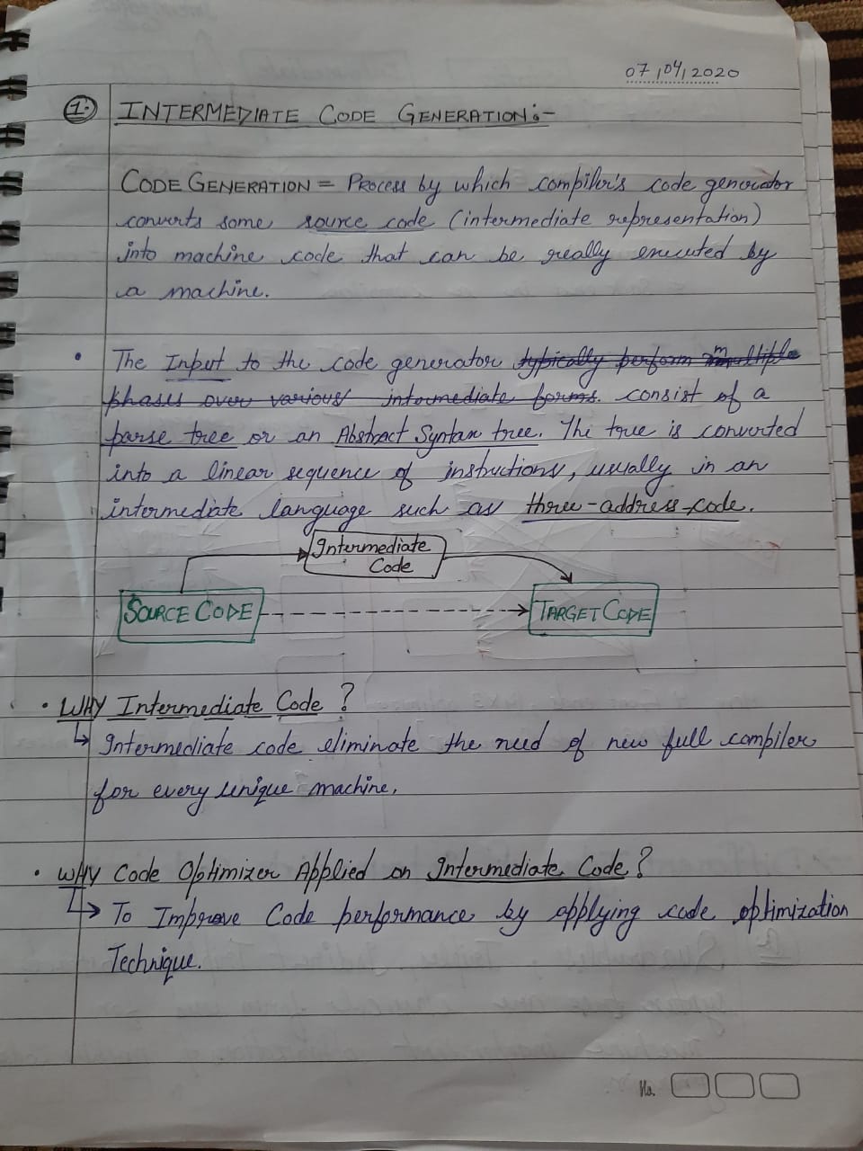 Intermediate Code Generation Compiler Design Computer Science 3670