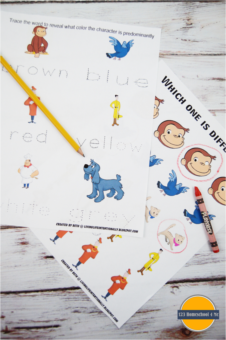 Curious George Worksheets