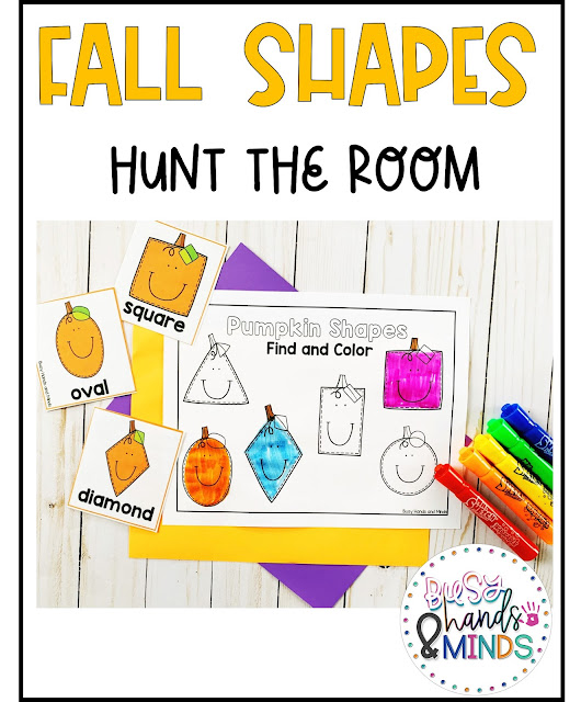 Fall Shapes Hunt the Room | Busy Hands and Minds