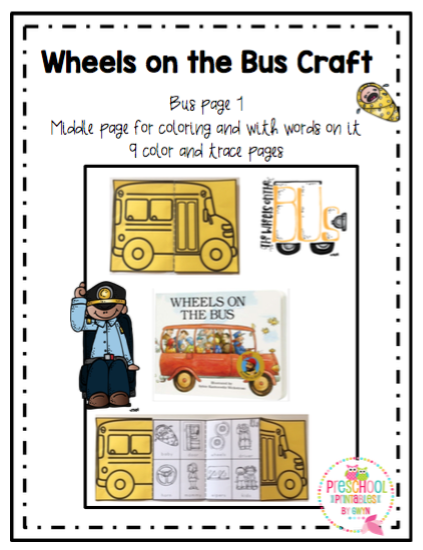 Wheels on the Bus Craft ~ Preschool Printables