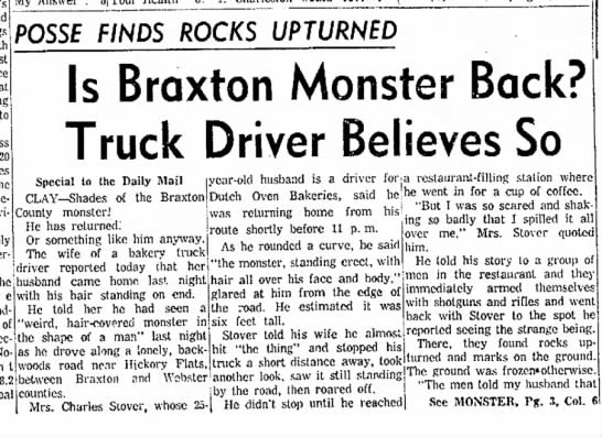 Theresa's Haunted History of the Tri-State: Braxton County's OTHER ...