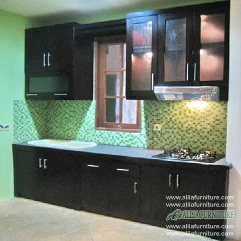 Kitchen set single line minimalis rain - Allia Furniture