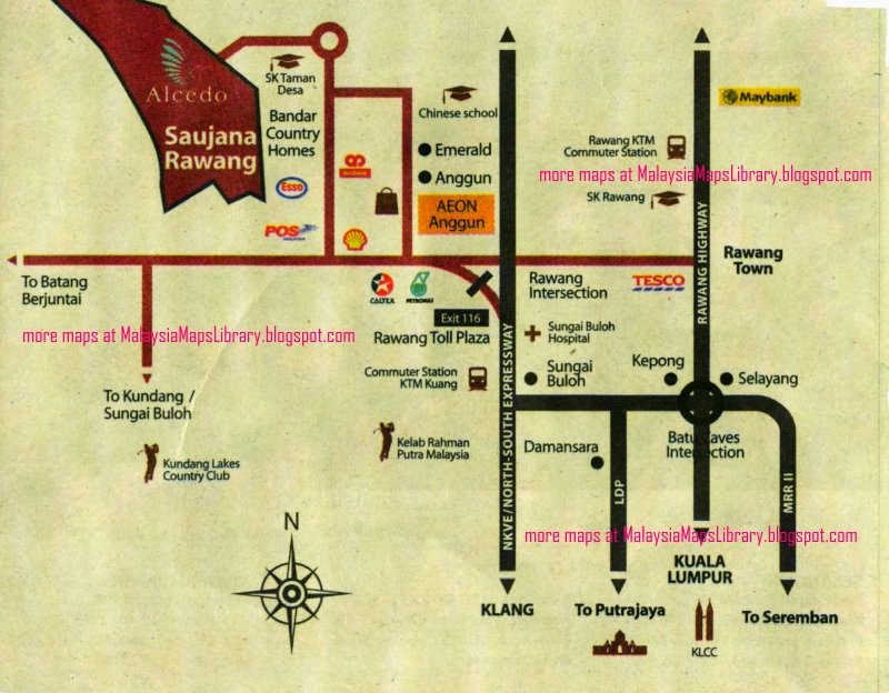 Malaysia Maps Library: Map of Saujana Rawang