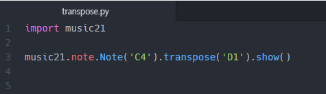 Python music21.note.Note().transpose():산을 붉게 물들이는 꽃