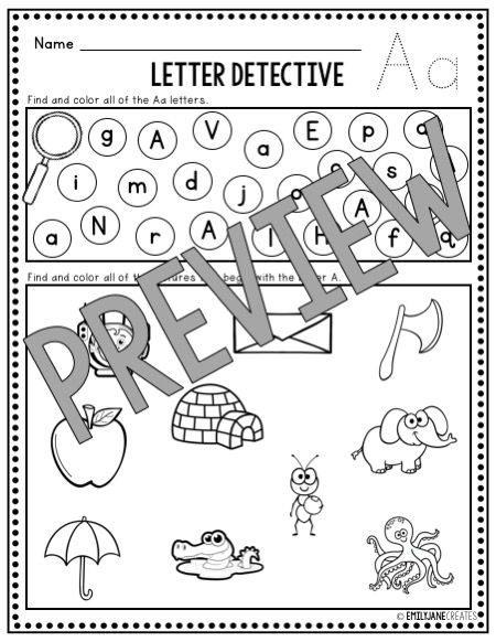 Emily Jane Creates: LETTER DETECTIVE