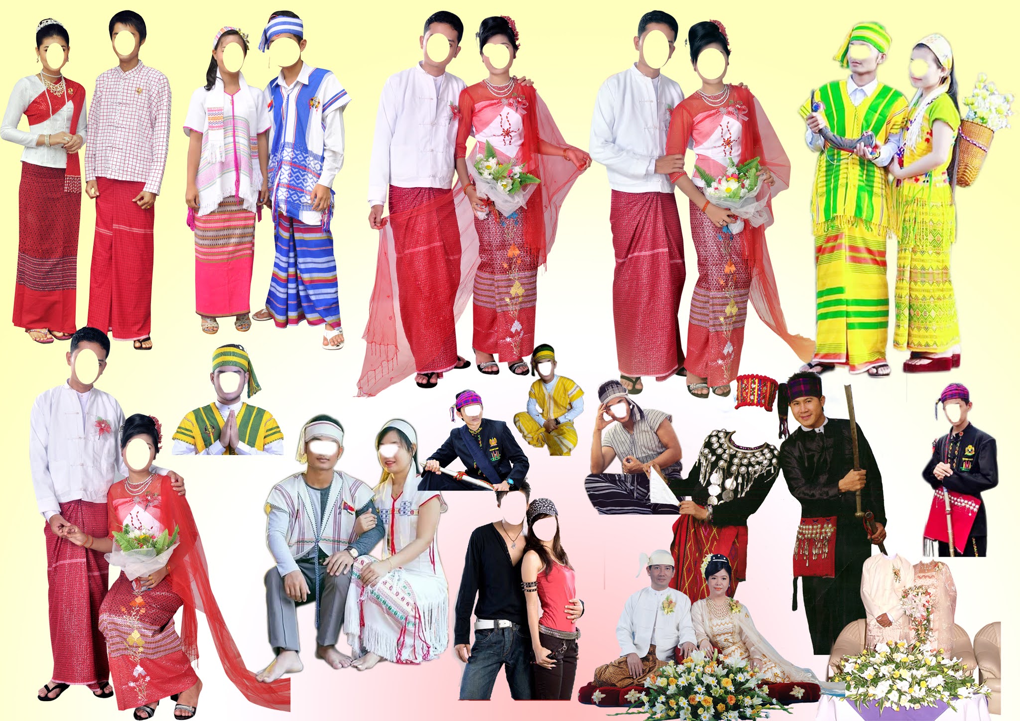 Myanmar_Ethnic_Couple_Dress