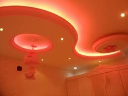 10 Red gypsum false ceiling design for living room 2015