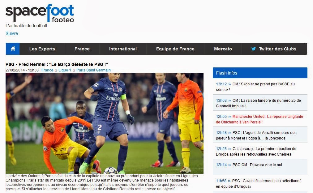 Panorama du Net: SpaceFoot L'éditeur de sites d'actualité du football ...