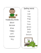 Only in First Grade: Houghton Mifflin Words for Themes