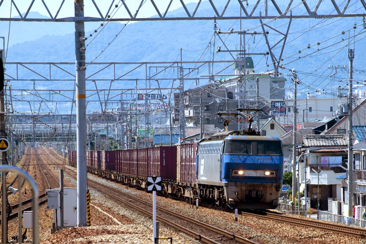 東海道本線 甲子園口駅 EF66-36 EF200-13