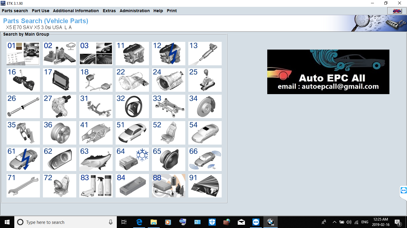 BMW \ Rolls Royce \ Mini ETK Parts Catalogue 01.2020