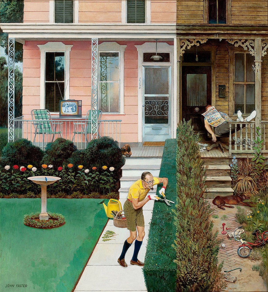 BEAUTIFUL PAINTINGS: John FALTER Sunday Gardening