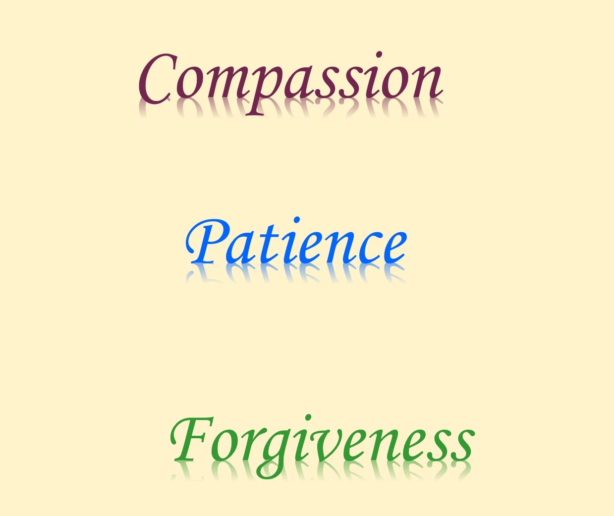 Compassion, Patience, and Forgiveness