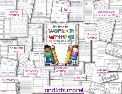 Kindergarten Smiles: Work on Writing