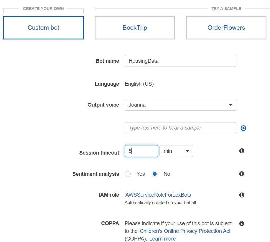 Building and deploying your ChatBot with Amazon Lex, AWS Lambda, Python and MongoDB