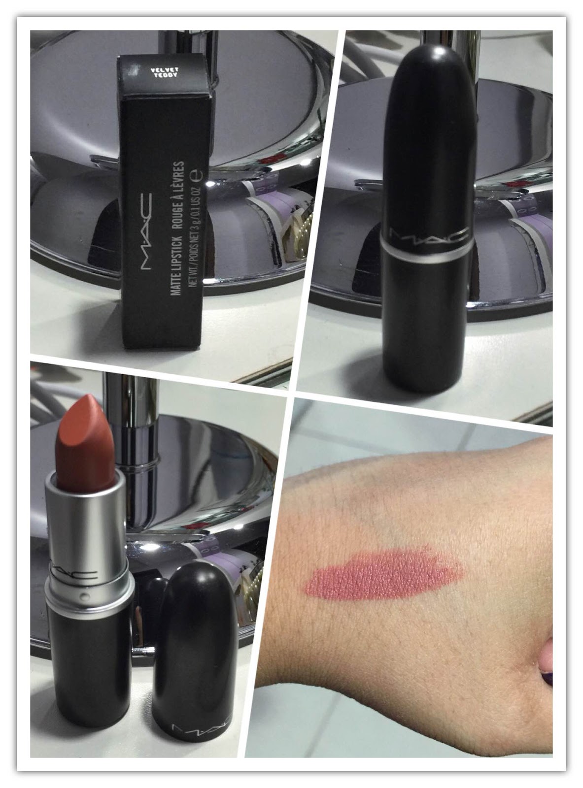Blog Lucianna: Resenha: Batom Matte Lipstick Velvet Teddy da MAC