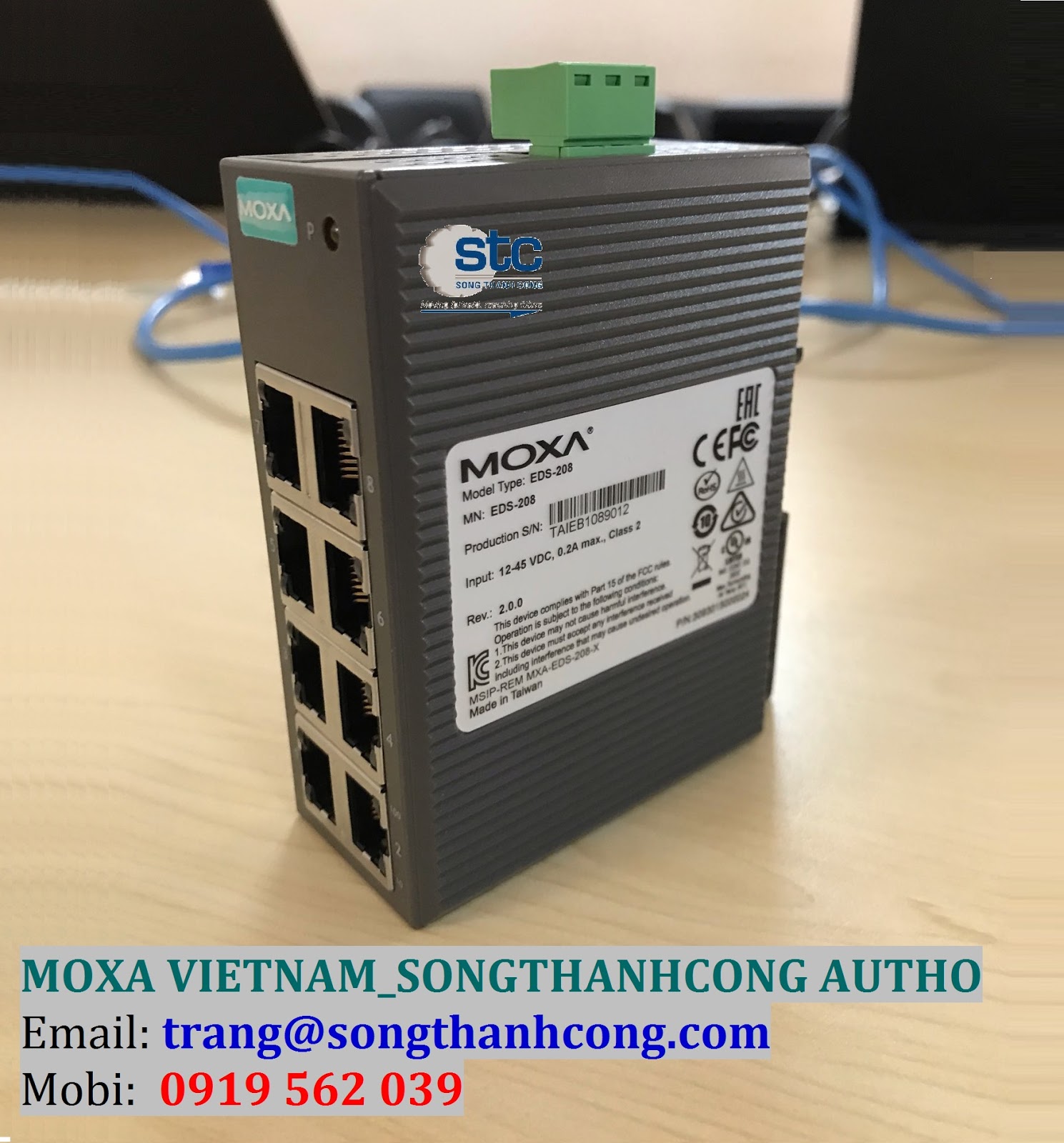 Mua bán thiết bị tự động: Bộ chuyển mạch công nghiệp, EDS-208A-S-SC ...