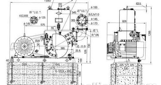 Vacuum equipment: PISTON VACUUM PUMP INSTALLATION