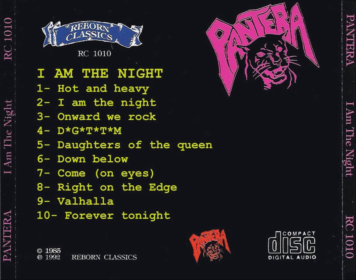 Classic Rock Covers Database: Pantera - I Am the Night (1985)