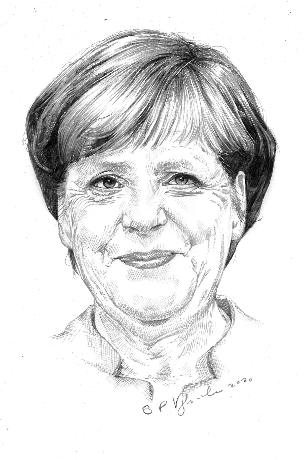 Drawing from experience...: Angela Merkel