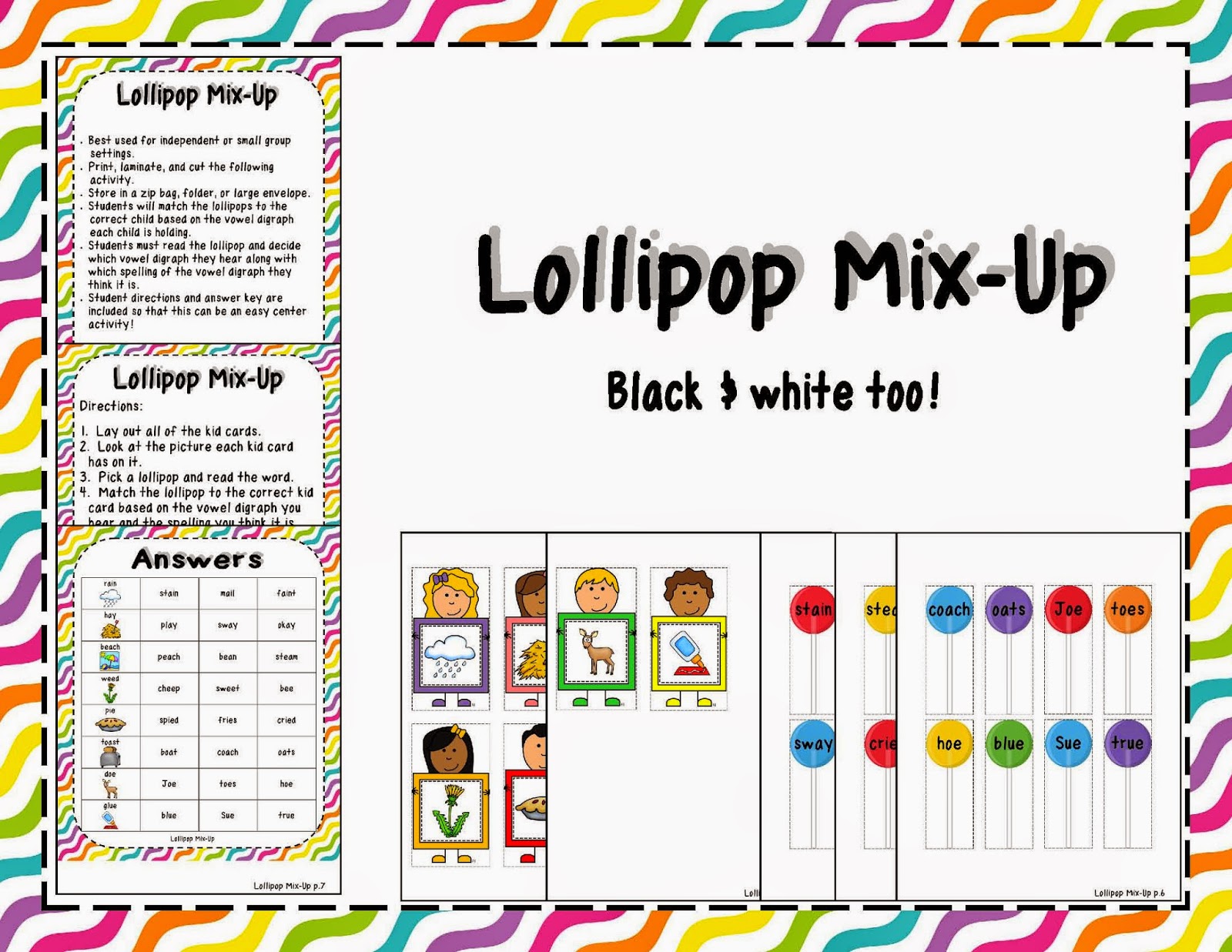 Busy Mama & Her Boys: Vowel Digraph Sweet Treats