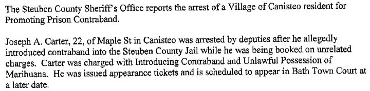 Wellsville Regional News (dot) com: Steuben County Sheriff's Blotter Wellsville Regional News (dot) com: Steuben County Sheriff's Blotter