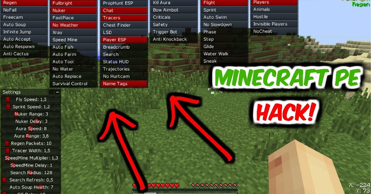 Minecraft Pocket edition mod menu hack unlimited v1.1.3.52 no root 2017