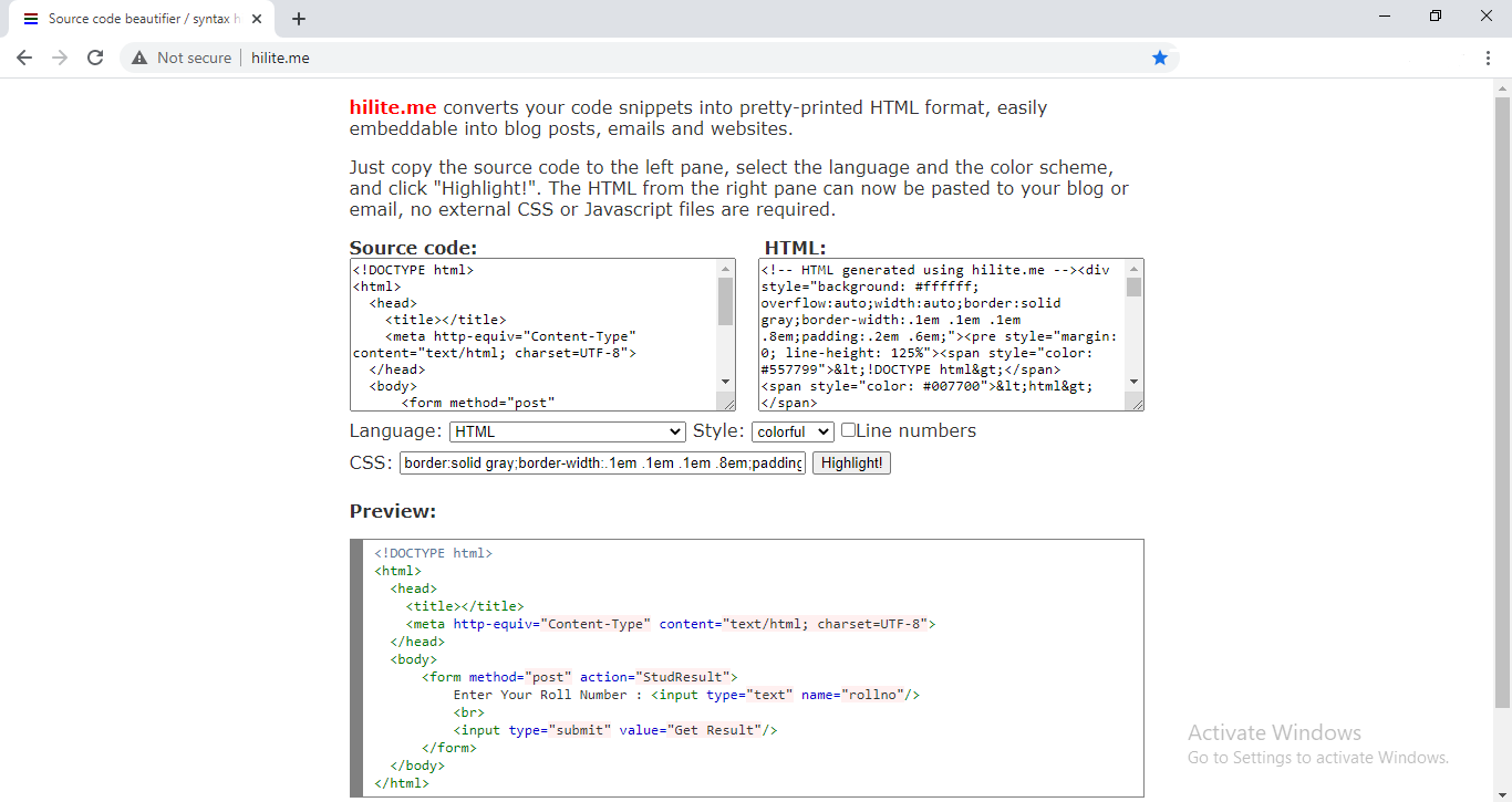 How to apply HTML code on your blogs website? - Servlet Programs