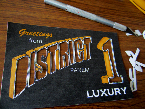 Shades Of Tangerine: Hunger Games Postcard (DIY)