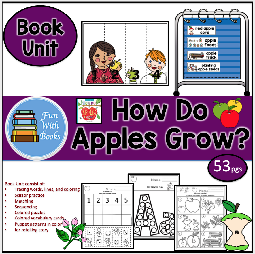 HOW DO APPLES GROW? BOOK UNIT ~ Book Units by Lynn