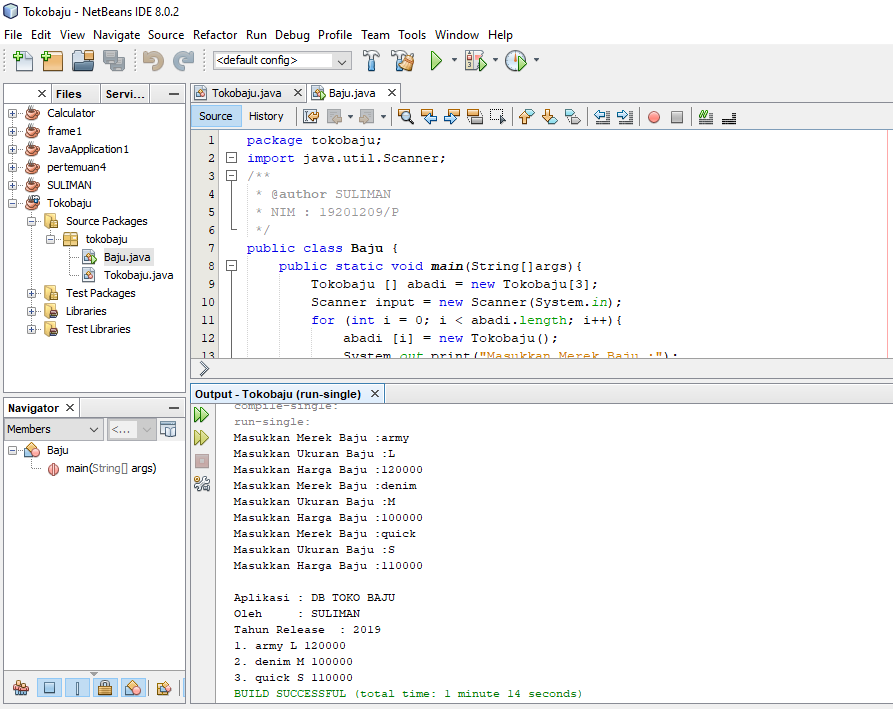 Struktur Data : Menginputkan dan menampilkan Data Menggunakan Array di ...