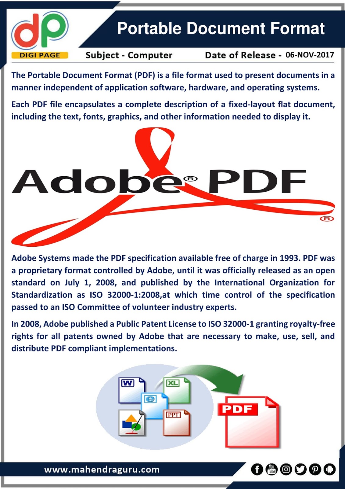 DP | IBPS SO Special : Portable Document Format (PDF) | 06 - 11 - 17
