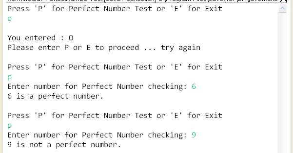 Write A Menu‐driven Class To Accept A Number From The User And Check Whether It Is A Perfect