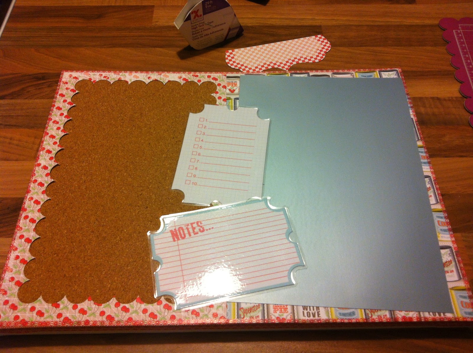 Triple Function Notice board using the new Xyron Double Sided High Tack ...